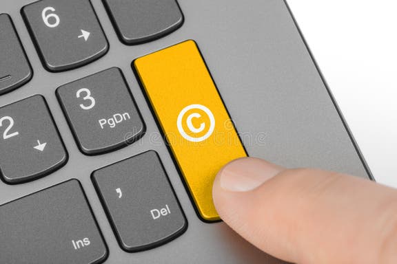 Computer Keyboard with Copyright Symbol Stock Image - Image of cursor ...