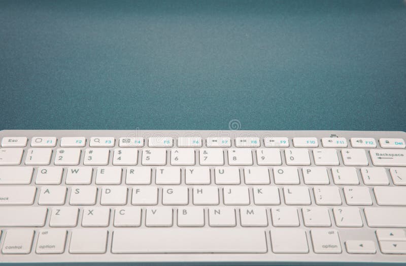 Computer Keyboard on Blue Background. Computer Signs. 3d Rendering. 3D ...