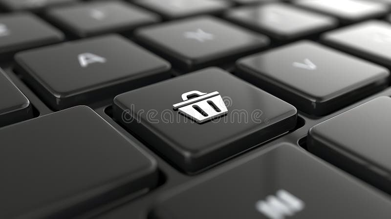 On a Computer Keyboard, Delete Icon Stock Photo - Image of erase ...
