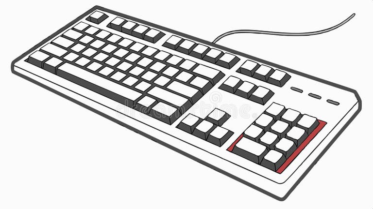 Computer Keyboard Design, Tech Input Device Interface Vector Design ...