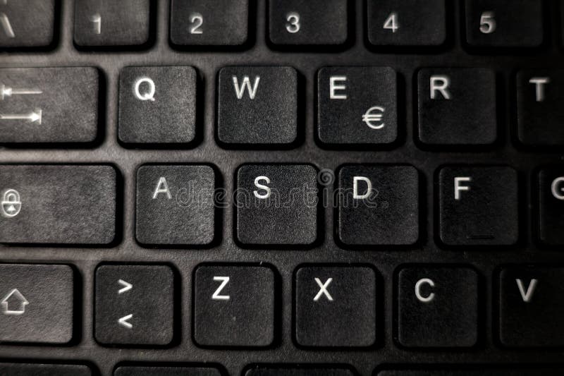 Computer Keyboard on a Desk Seen Up Close Stock Image - Image of space ...