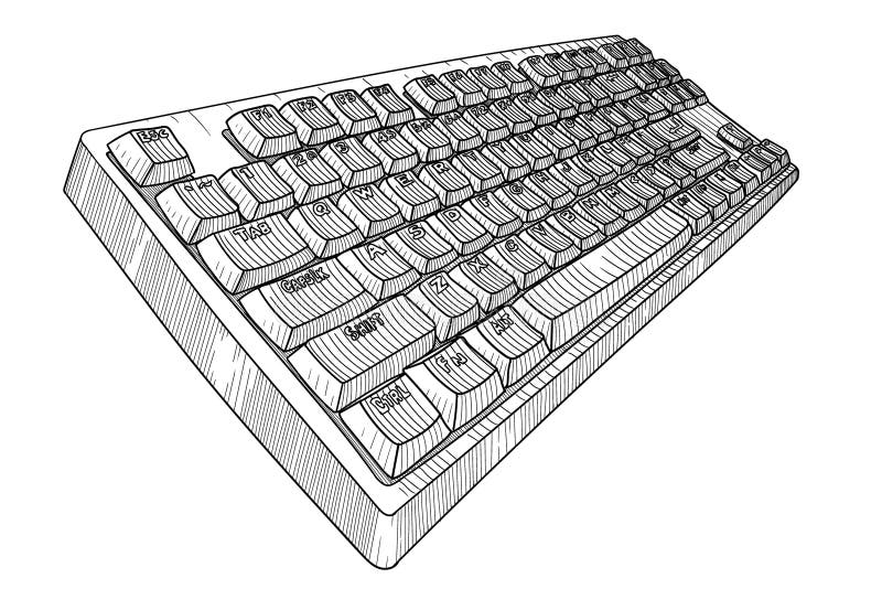 Sketch Keyboard Computer Stock Illustrations – 3,629 Sketch Keyboard ...