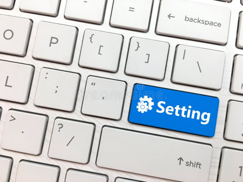Computer Keyboard Enter Button with Setting and Symbol Stock Image ...