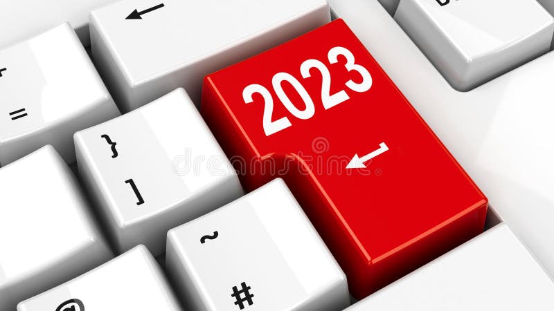 Computer keyboard 2023 #5 stock illustration. Illustration of date ...