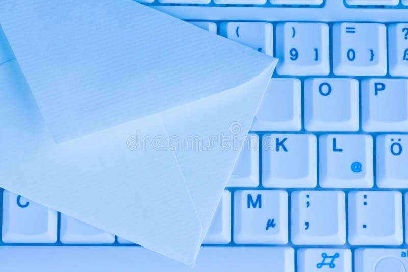 Computer Keyboard and Envelope. E-mail. Editorial Stock Image - Image ...
