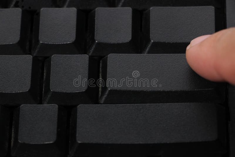 Computer Keyboard and Finger Press on Button Stock Image - Image of ...