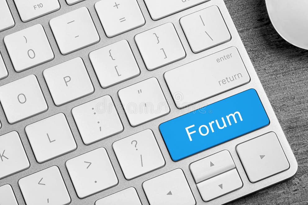 Computer Keyboard with FORUM Button Stock Photo - Image of forum ...