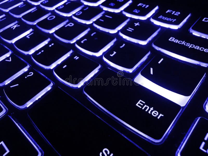 Computer Keyboard with Glowing Charts, Digital Marketing Concept ...