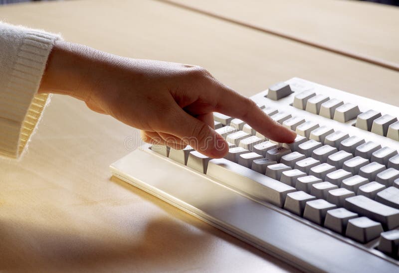Keyboard and hand stock image. Image of human, computer - 12168725