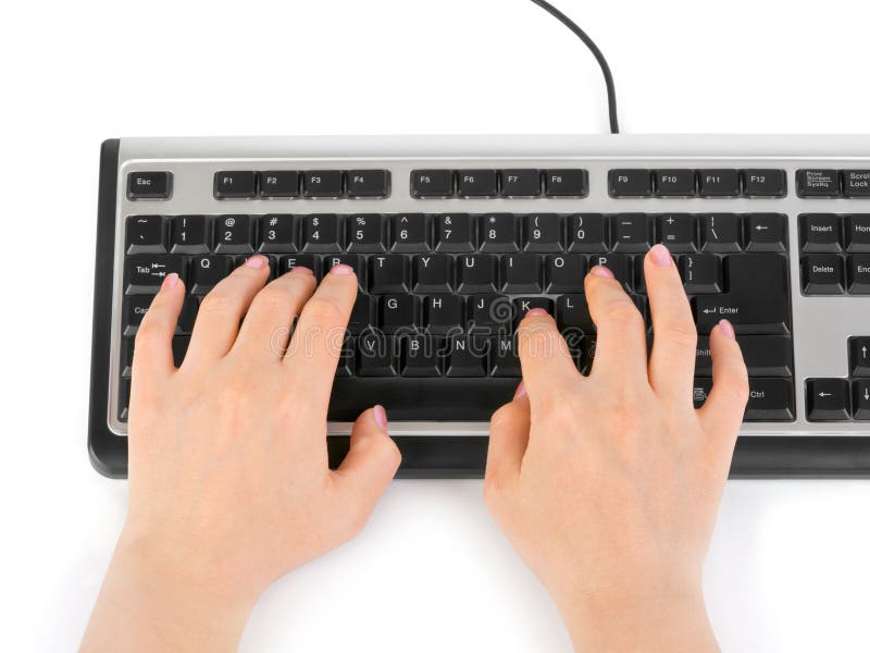 Hands on Keyboard stock photo. Image of hardware, keyboard - 1047568