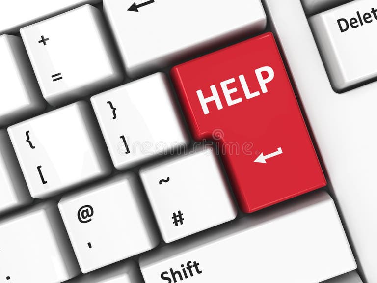 Computer keyboard help stock illustration. Illustration of keyboard ...