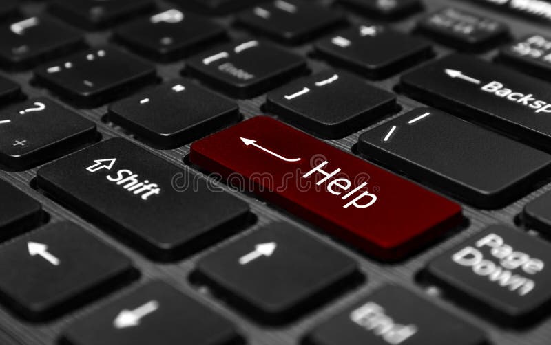 Keyboard Help Key Button stock photo. Image of blur, emergency - 17475066