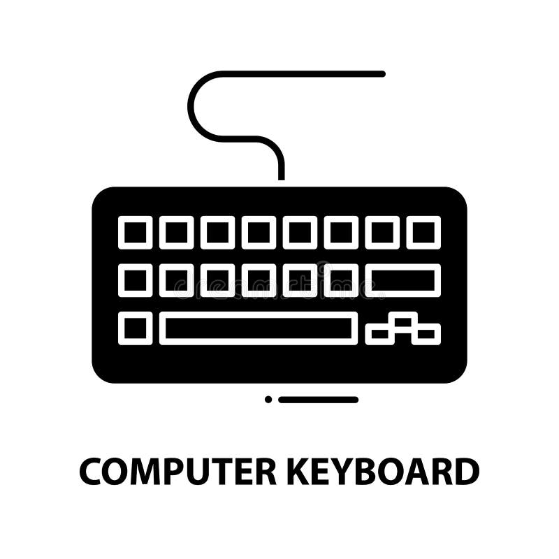 Computer Keyboard Symbol Icon, Black Vector Sign with Editable Strokes ...