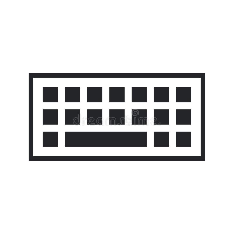 Computer Keyboard Icon, Modern Minimal Flat Design Style, Vector ...