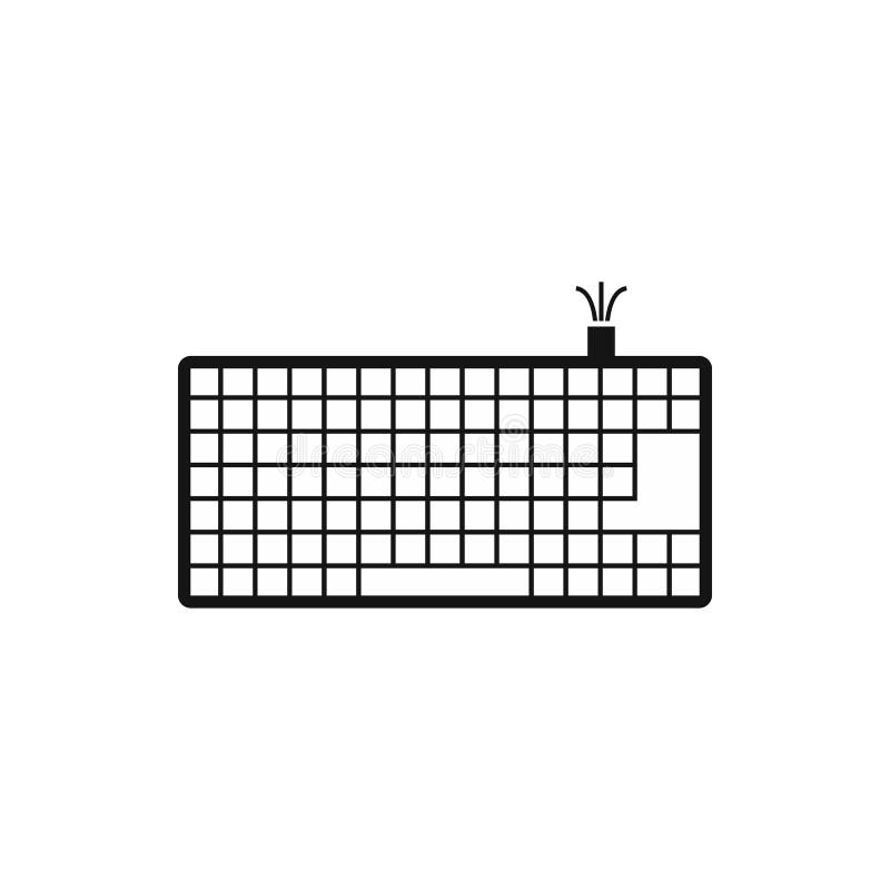 Computer Keyboard Icon, Simple Style Stock Illustration - Illustration ...
