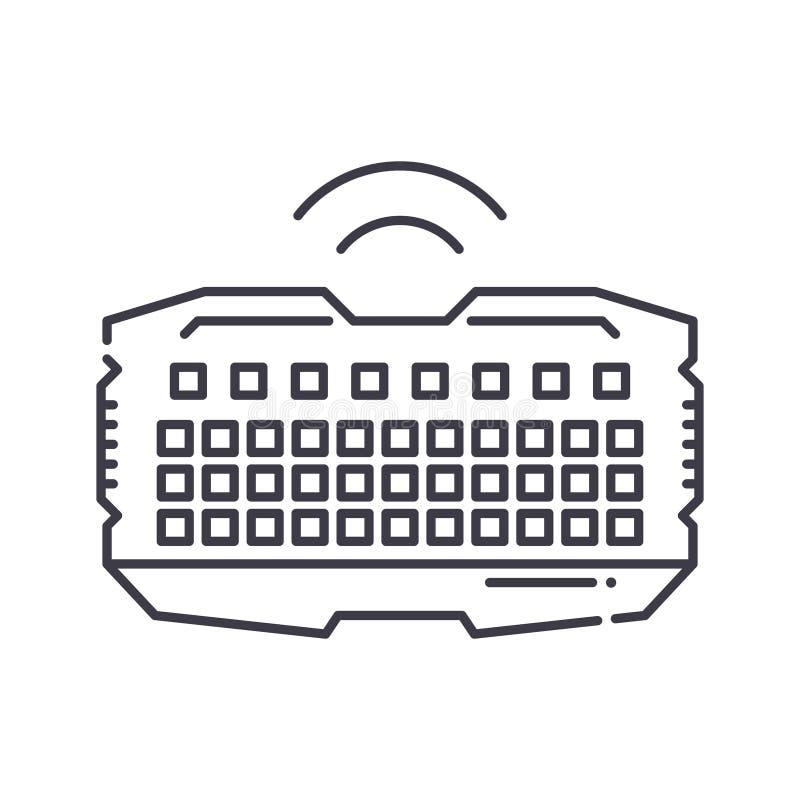 Computer Keyboard Symbol Icon, Black Vector Sign with Editable Strokes ...