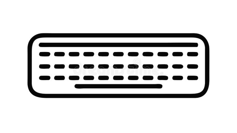 Computer Keyboard Icon, for Typing, Data Entry, or Digital Work, Vector ...