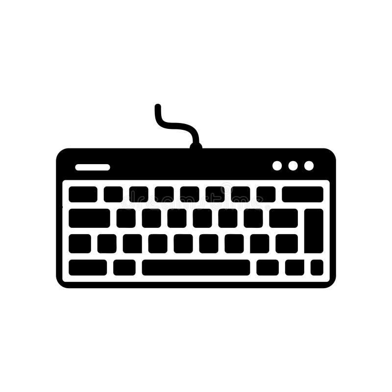 Computer Keyboard Icon for Typing and Entering Command Data Stock ...