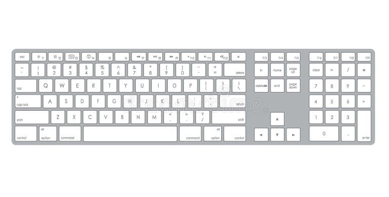 Computer Keyboard Illustration Stock Vector - Illustration of designer ...
