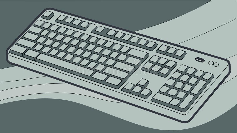 Computer Keyboard Illustration, Input Device, Tech Hardware, Typing ...