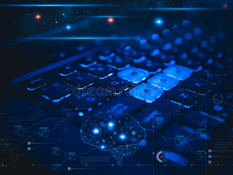 Computer Keyboard and Internet Access Icon Template. Represents the ...