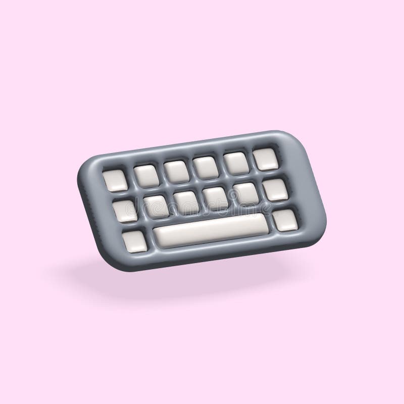 Computer Keyboard 3d Icon. Computer Keyboard 3d Illustration Stock ...