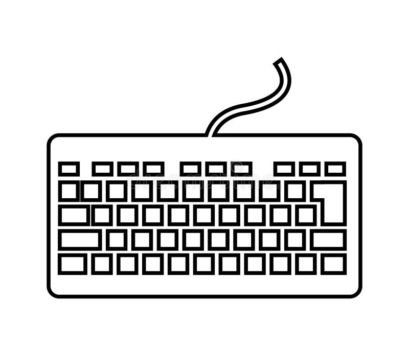 Computer Keyboard Isolated Icon Design Stock Illustration ...