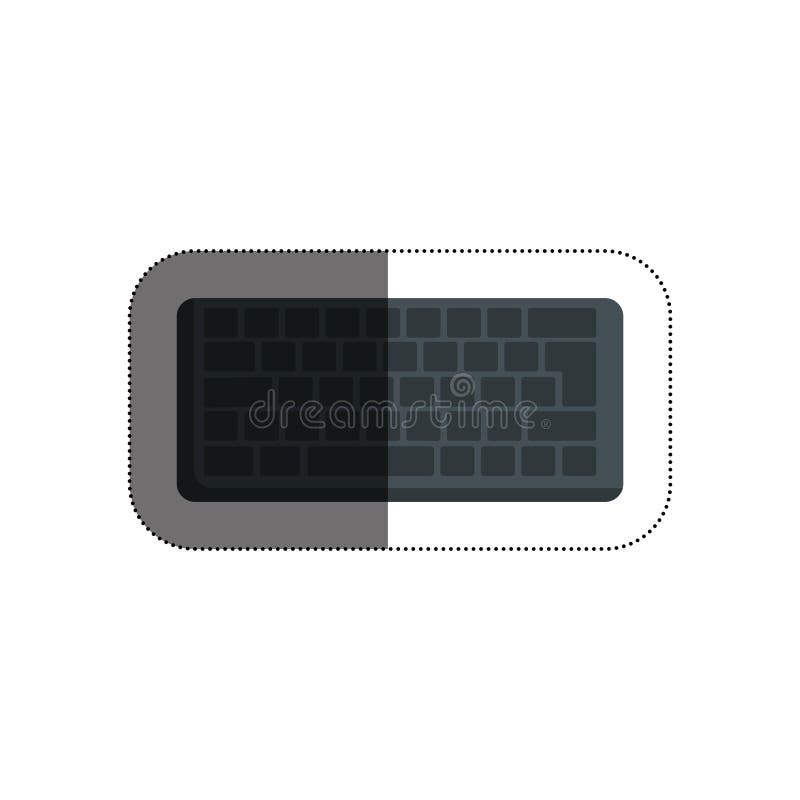Computer Keyboard Isolated Icon Stock Illustration - Illustration of ...