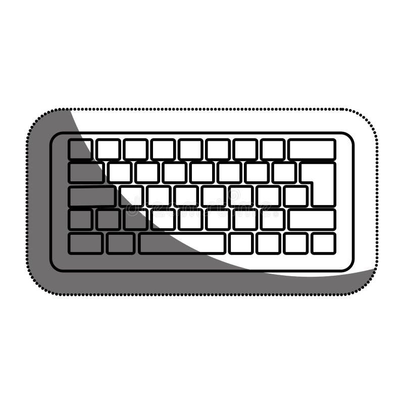 Computer Keyboard Isolated Icon Stock Illustration - Illustration of ...