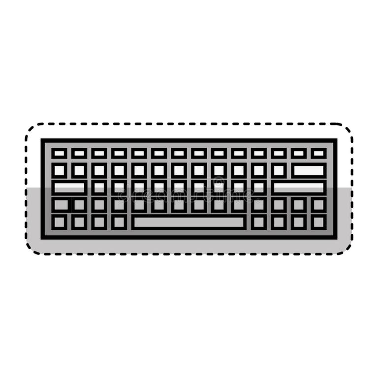Computer Keyboard Isolated Icon Stock Vector - Illustration of ...