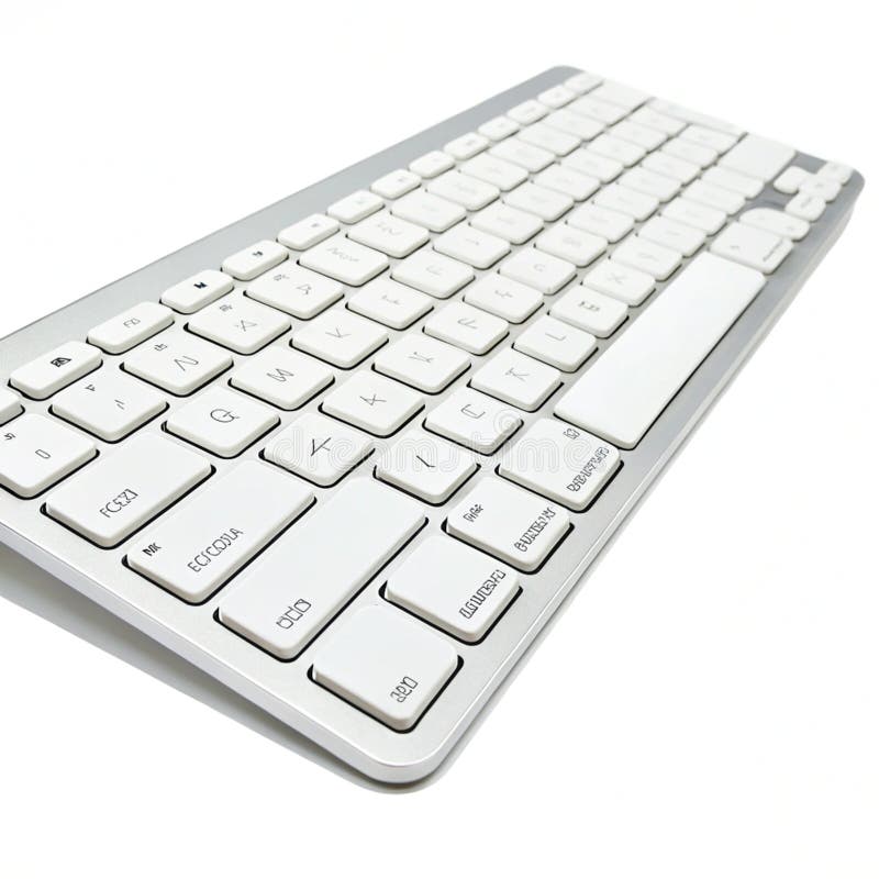 Keyboard Workplace Isolated on White Background Stock Illustration ...