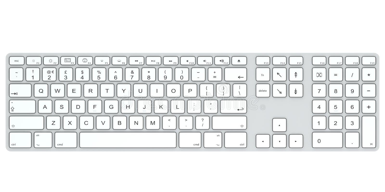 Vector Modern Computer Keyboard Background Stock Vector - Illustration ...