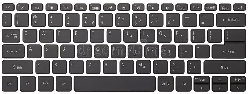 QWERTY Computer Keyboard Layout with Highlighted Keys Stock Photo ...