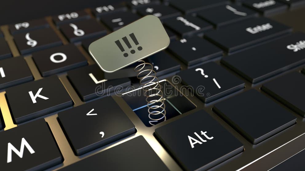 Computer Keyboard and Jack-in-the-box Triple Exclamation Mark in the ...