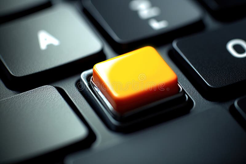 Computer Keyboard Key with Blank, Empty Space To Add Letters, Text ...