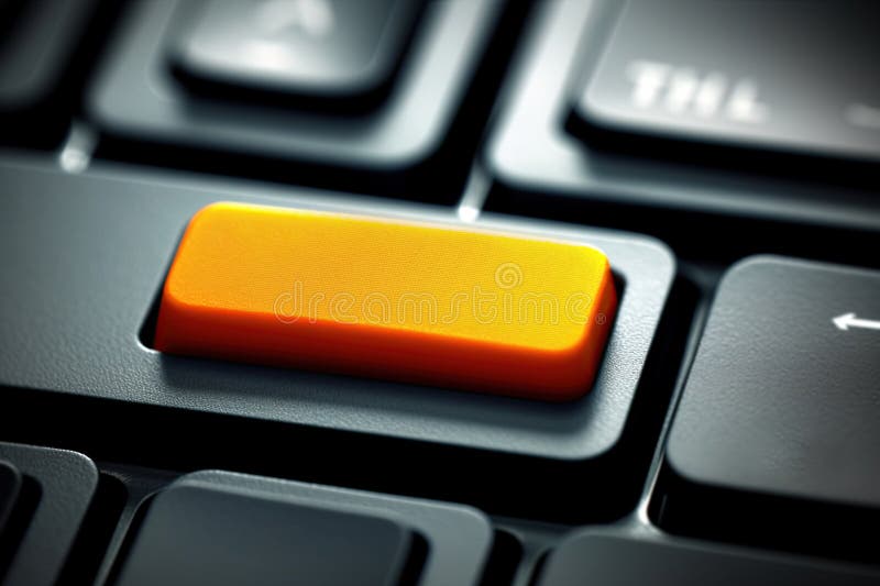 Computer Keyboard Key with Blank, Empty Space To Add Letters, Text ...