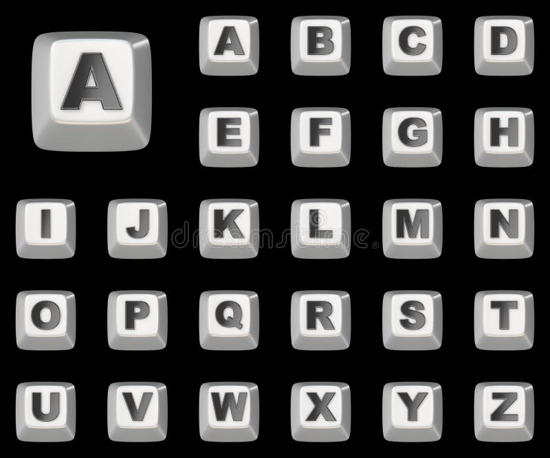Computer Keyboard Qwerty Type Stock Illustrations – 562 Computer ...