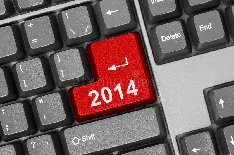 Keyboard - red key 2007 stock photo. Image of christmas - 1626582