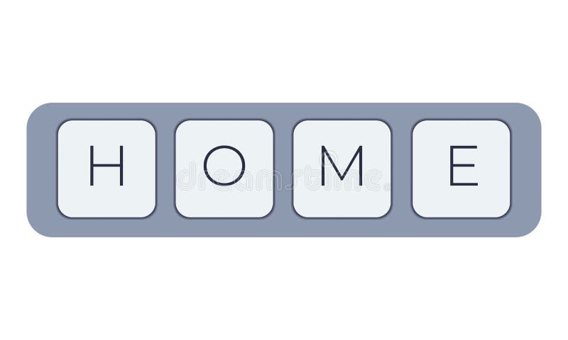 Computer Keyboard Key with Key Home. Keyboard Keys Icon Button Stock ...