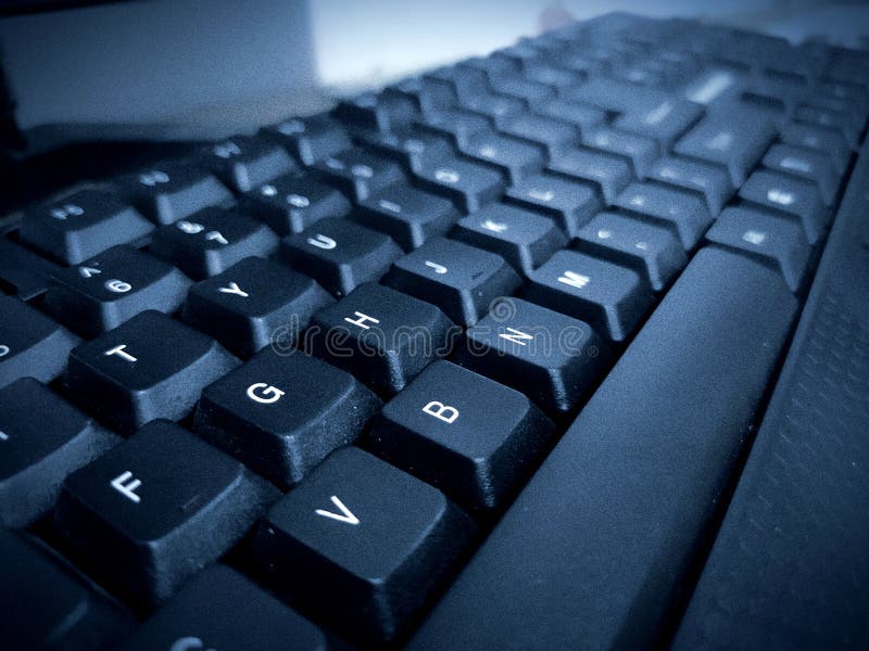 Computer Keyboard Keys Close Up Side View Stock Photo - Image of side ...