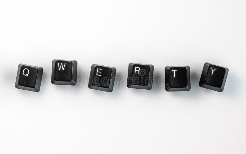 White Qwerty Asd Keyboard Computer Stock Image - Image of computer ...
