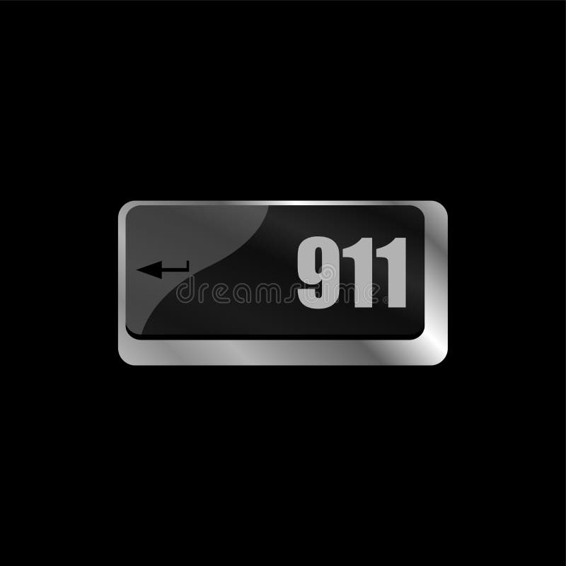 Computer Keyboard Keys with the 911 Text Stock Illustration ...