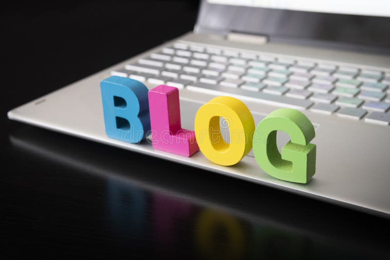 Computer Keyboard with Letters Blog, Internet Concept Stock Photo ...