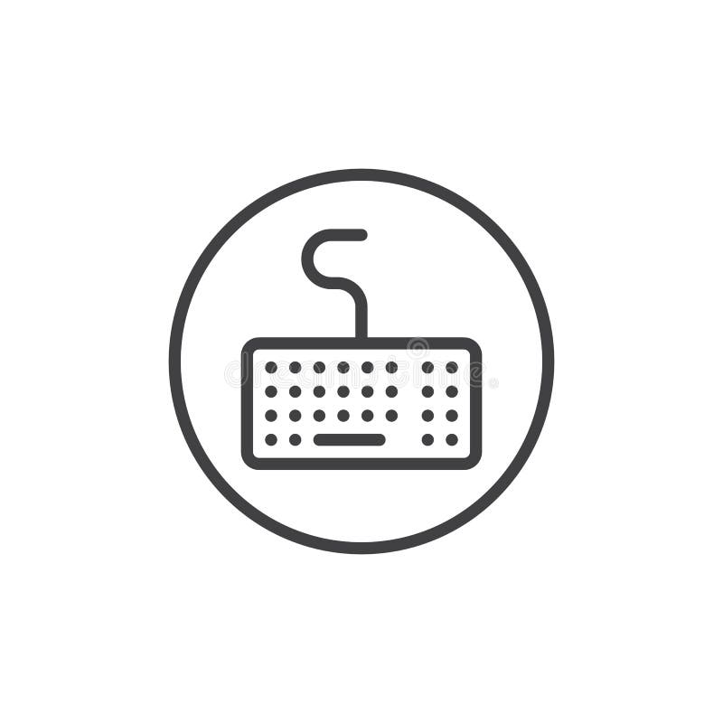 Computer Keyboard Line Icon Stock Vector - Illustration of keyboard ... Computer Keyboard Line Icon Stock Vector - Illustration of keyboard ...