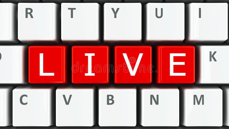 Computer keyboard live stock illustration. Illustration of concept ...