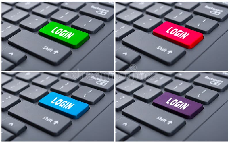 Computer Keyboard with Login Word Stock Image - Image of keyboard ...