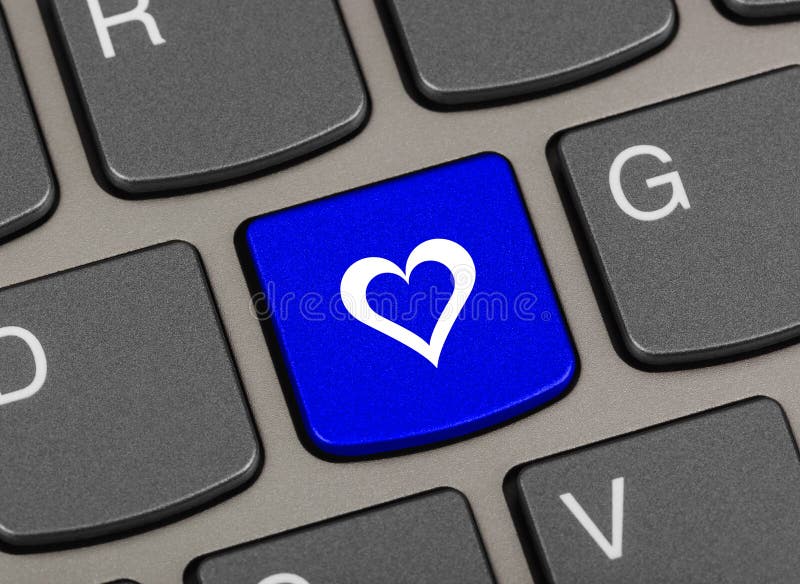 Computer Keyboard with Love Key Stock Image - Image of valentines ...