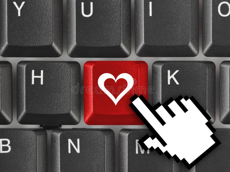 PC keyboard with love key stock image. Image of numbers - 4555215