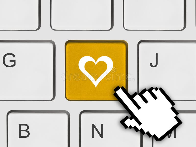 PC keyboard with love key stock image. Image of numbers - 4555215