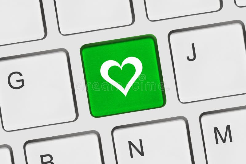 PC keyboard with love key stock image. Image of numbers - 4555215